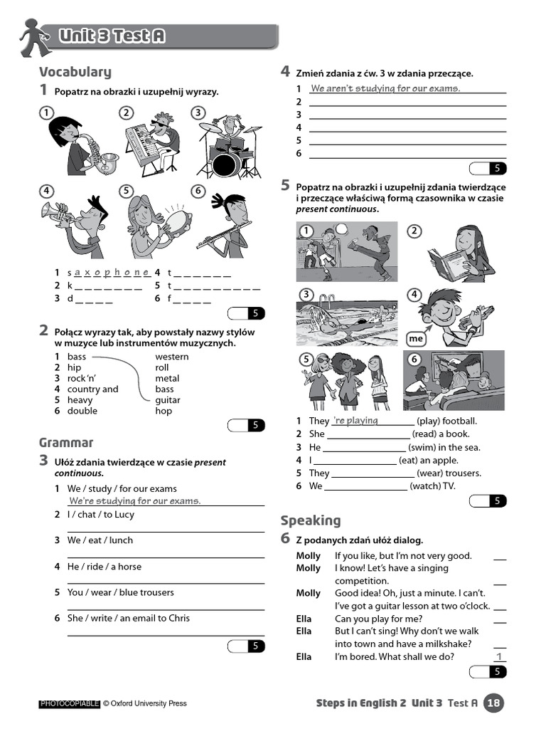 Steps in English Unit 3 Test | PDF
