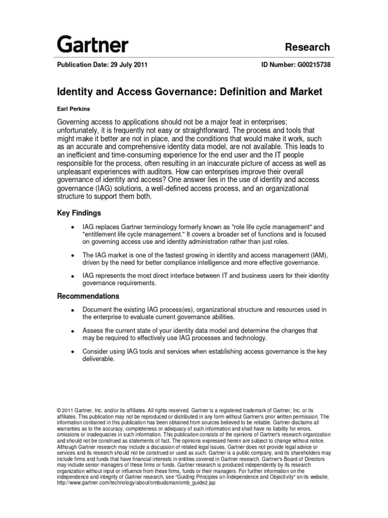 Identity Access Governance Overview | PDF | Data Model | Information ...