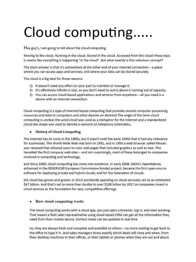 Cloud Computing | PDF | Cloud Computing | Application Software