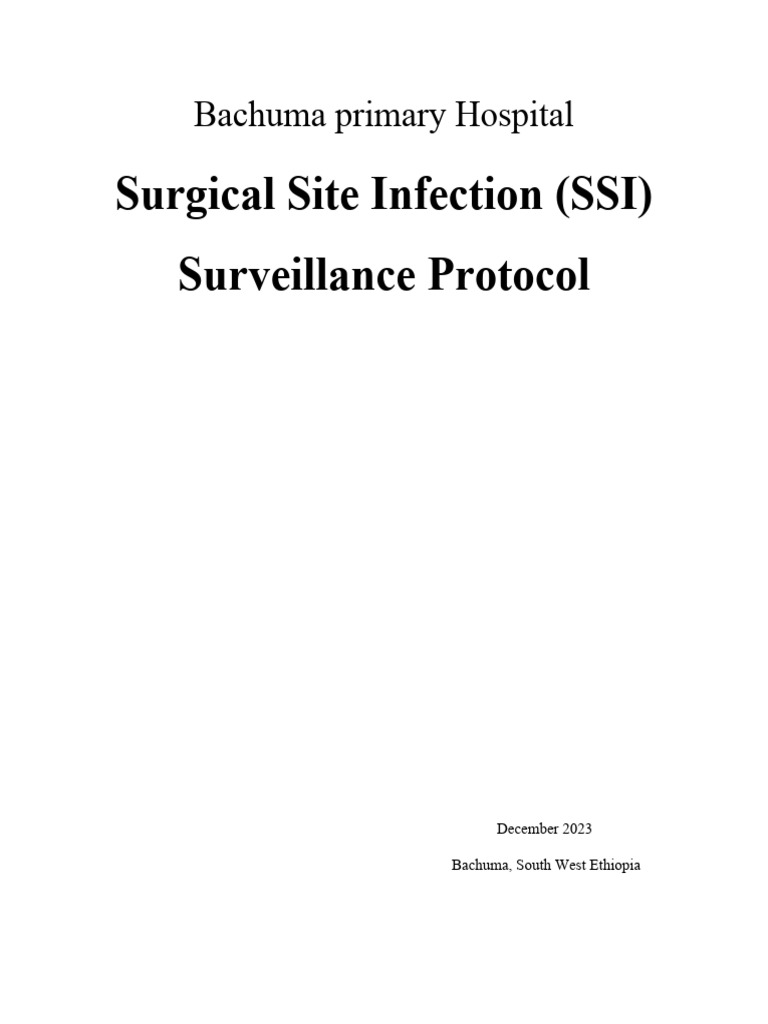 SSI Protocol | PDF | Surgery | Infection