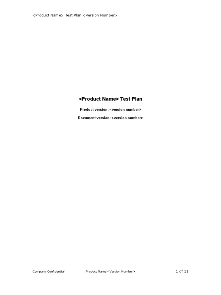 Test Plan Template | PDF | Unit Testing | Software Bug