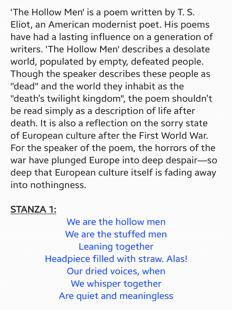 The Hollow Men | PDF