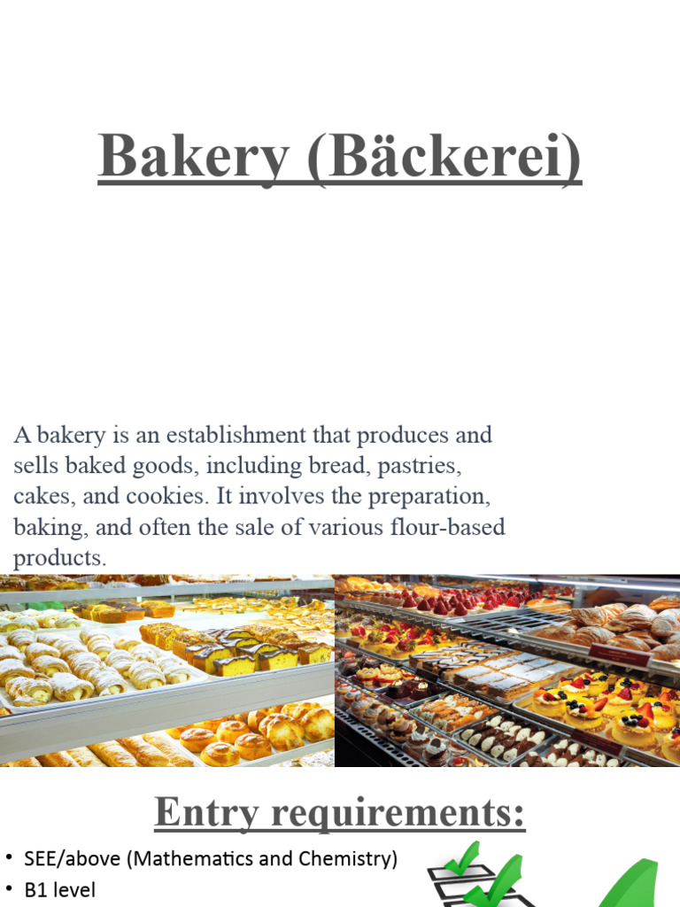 Bakery Training Overview and Career Path | PDF | Baking | Cakes