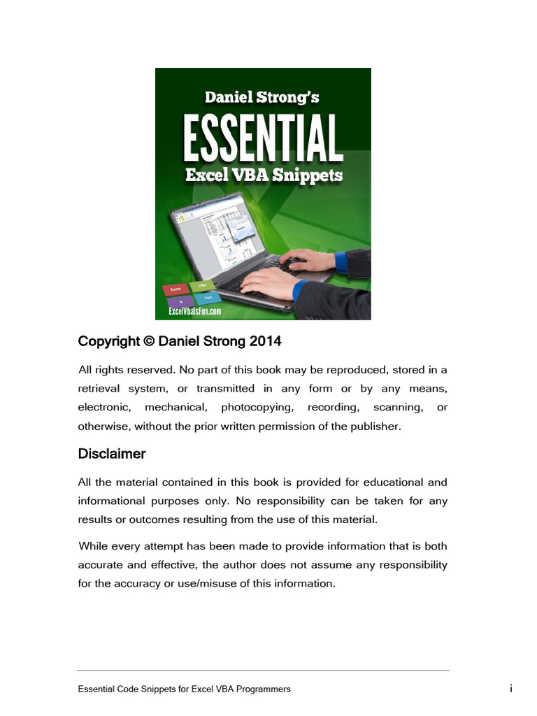 Essntl Snippets VBA CL | PDF