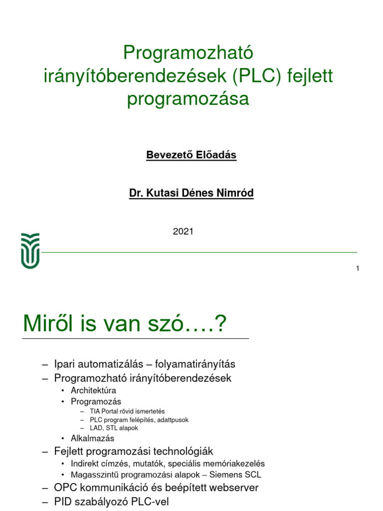 Bevezeto Eloadas | PDF