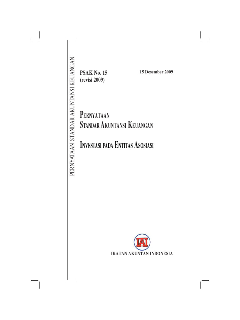 Psak - No - 15 - Revised - 2009 - INVESTASI ENTITAS | PDF