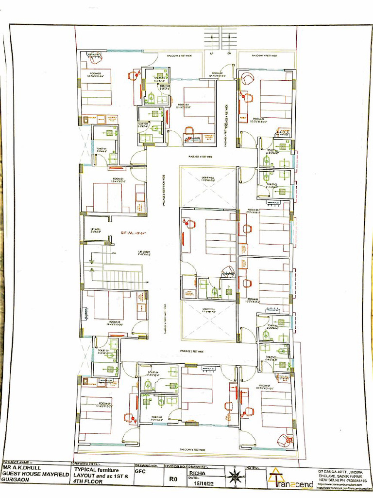AC & Furniture Layout 1st & 4th Floor | PDF