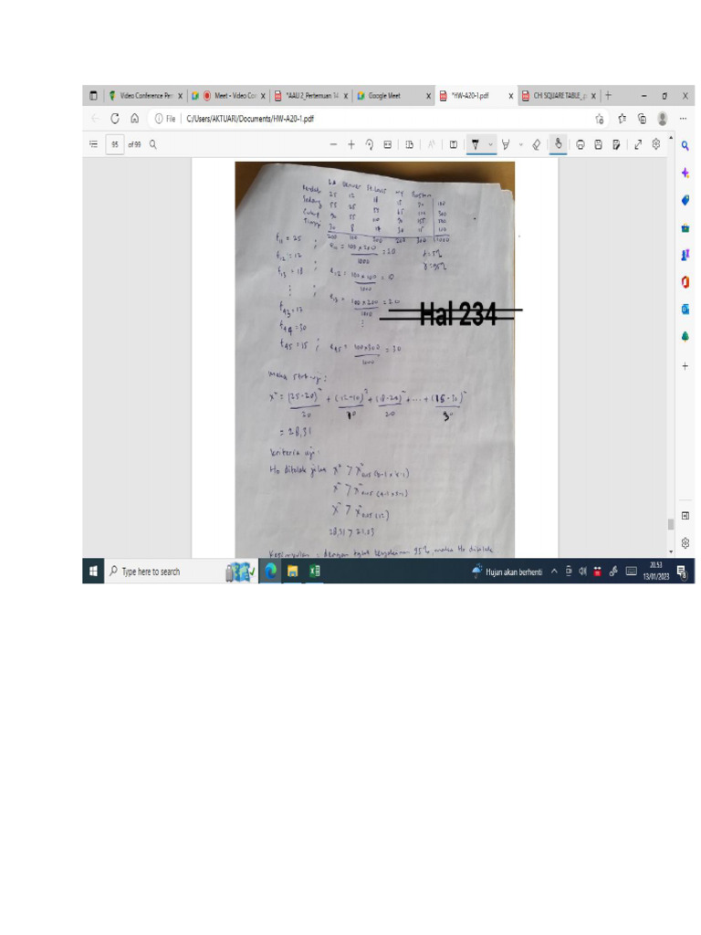Hitungan Chi Square | PDF
