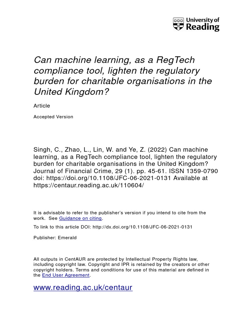 Can Machine Learning, As A RegTech Compliance Tool, Lighten The ...