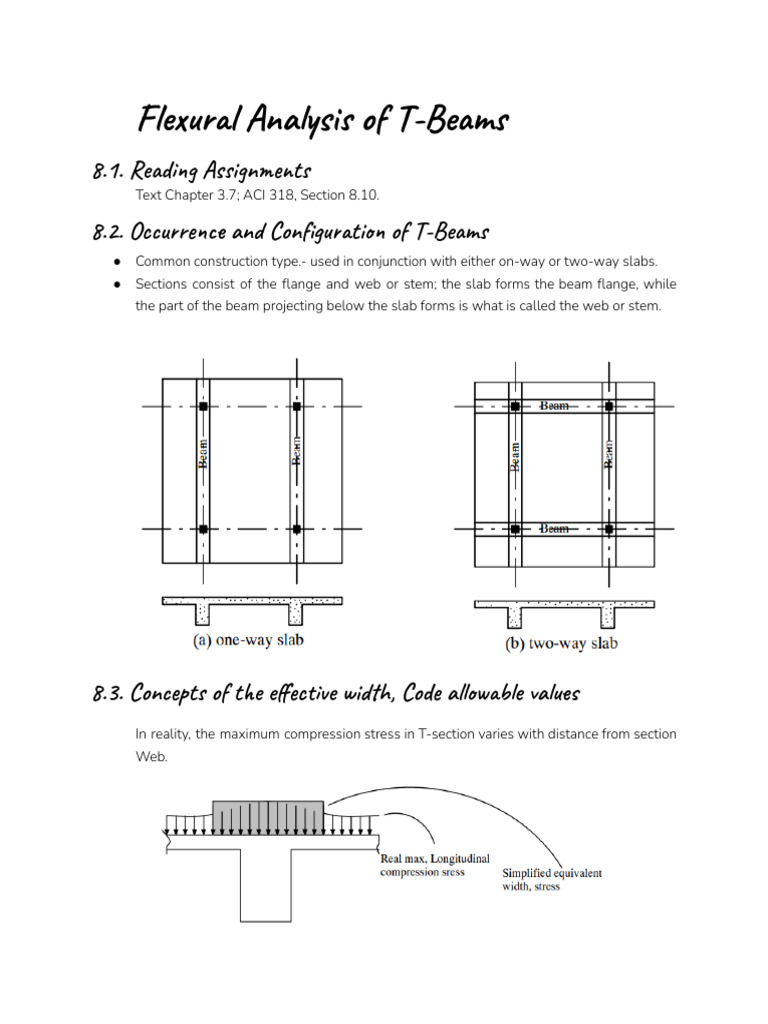 Flexural-Analysis-of-T-Beams | PDF