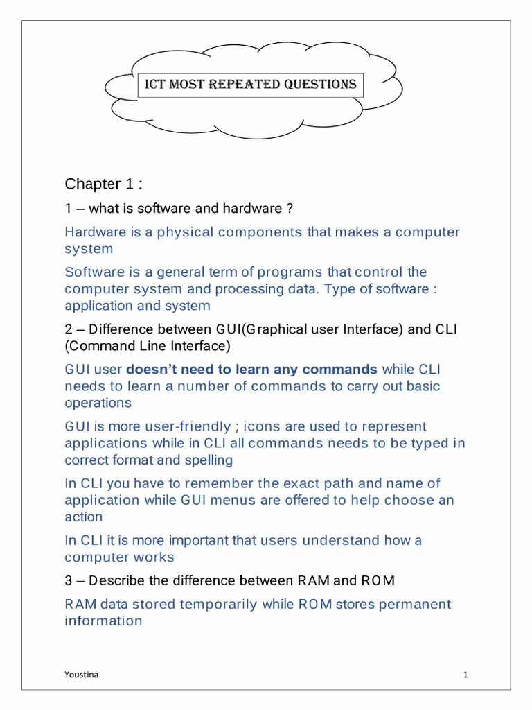 Ict Most Repeated Questions | PDF