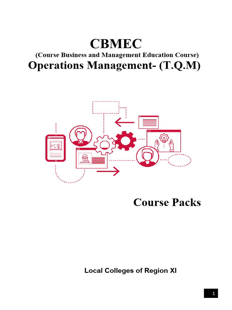 CBMEC TQM Lesson 1 3 | PDF | Quality Management | Quality (Business)