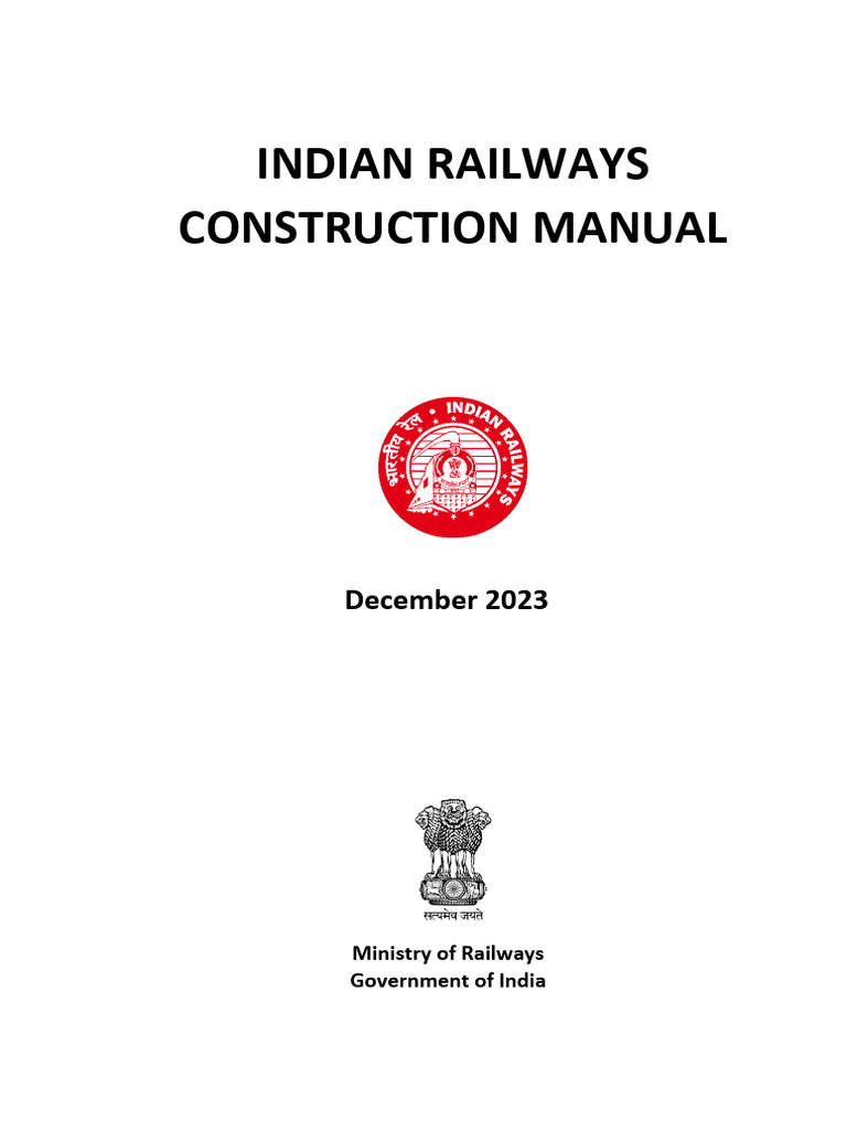 Indian Railways Construction Manual 2023 | PDF | Deep Foundation | Concrete