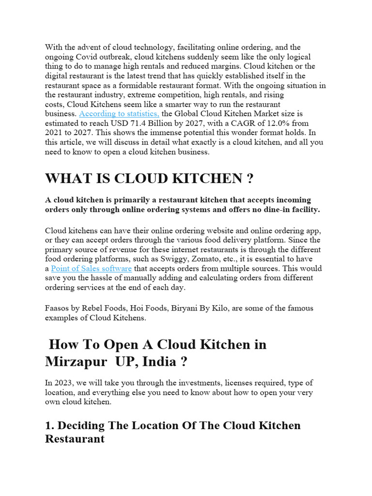 Cloud Kitchen | PDF | Cloud Computing | Chef