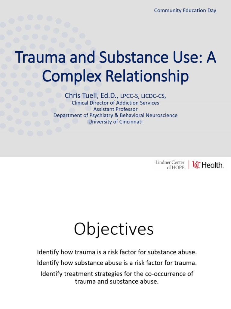 Education-Day-2022-Trauma-and-Substance-Abuse-A-Complex-Relationship | PDF