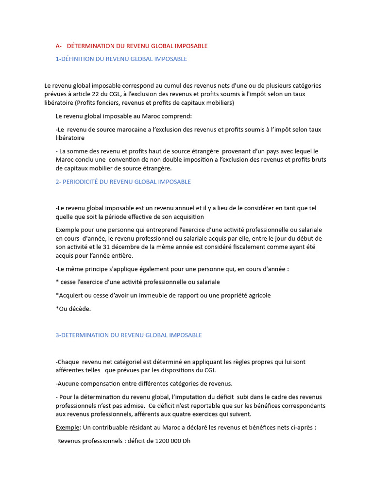 Fisca IR Seance 2 | PDF