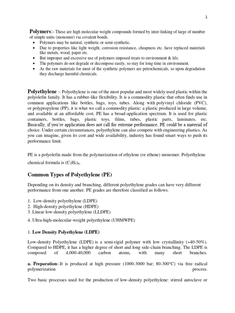 Polymers | Download Free PDF | Polyethylene | Nylon