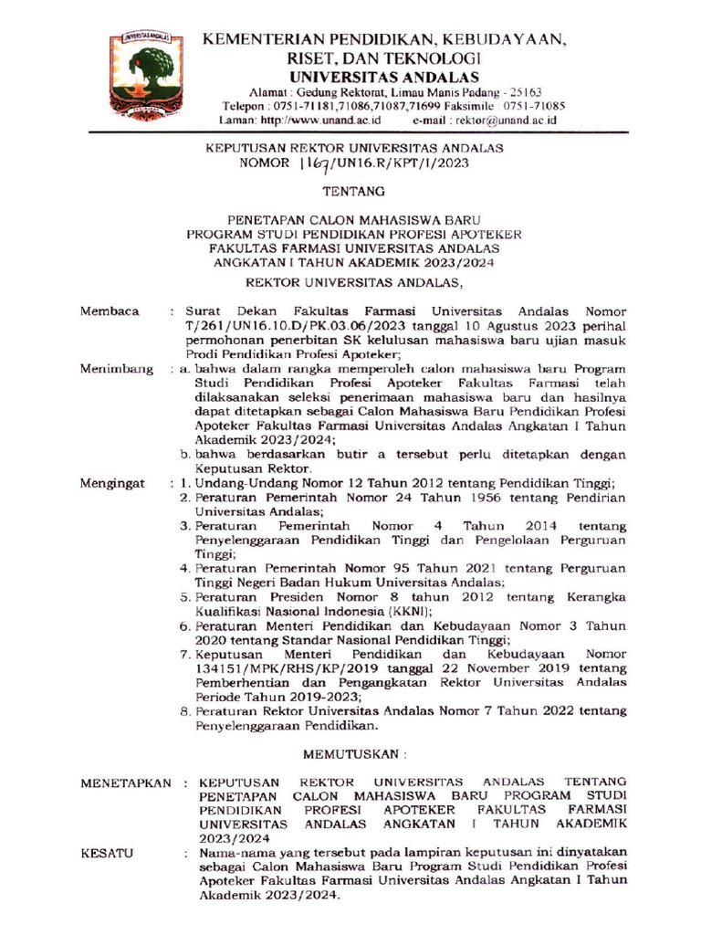 Maba Apt Angkatan 1 2023 | PDF