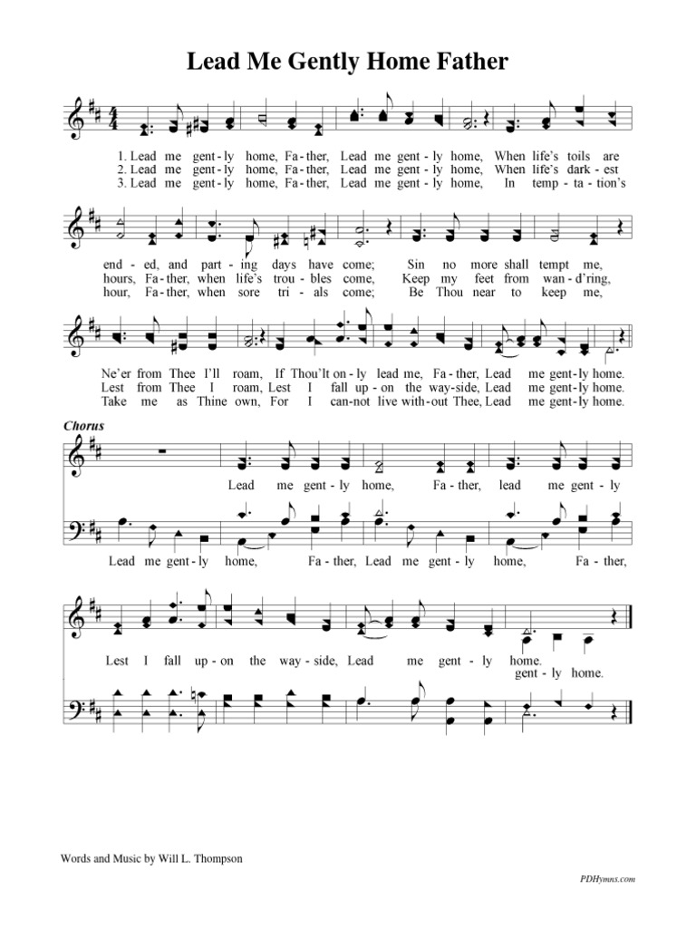 Hymn: Lead Me Gently Home Father | PDF