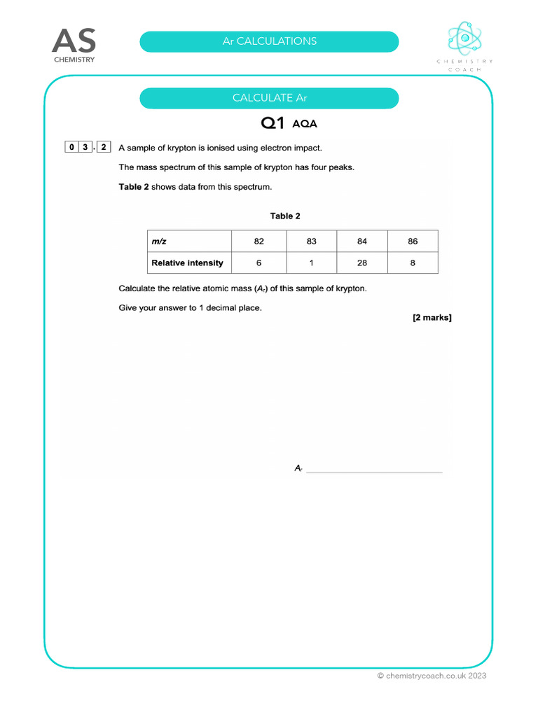 Ar Calculations for AQA, OCR, Edexcel | PDF | Qualifications | Student ...