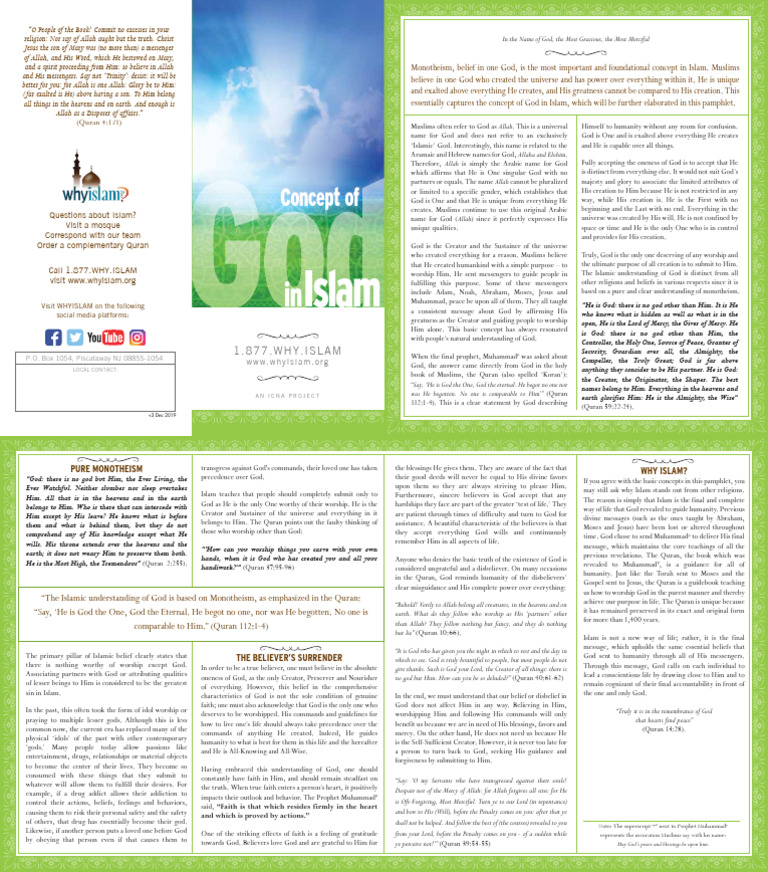 Concept of God in Islam | PDF | Prophets And Messengers In Islam | God