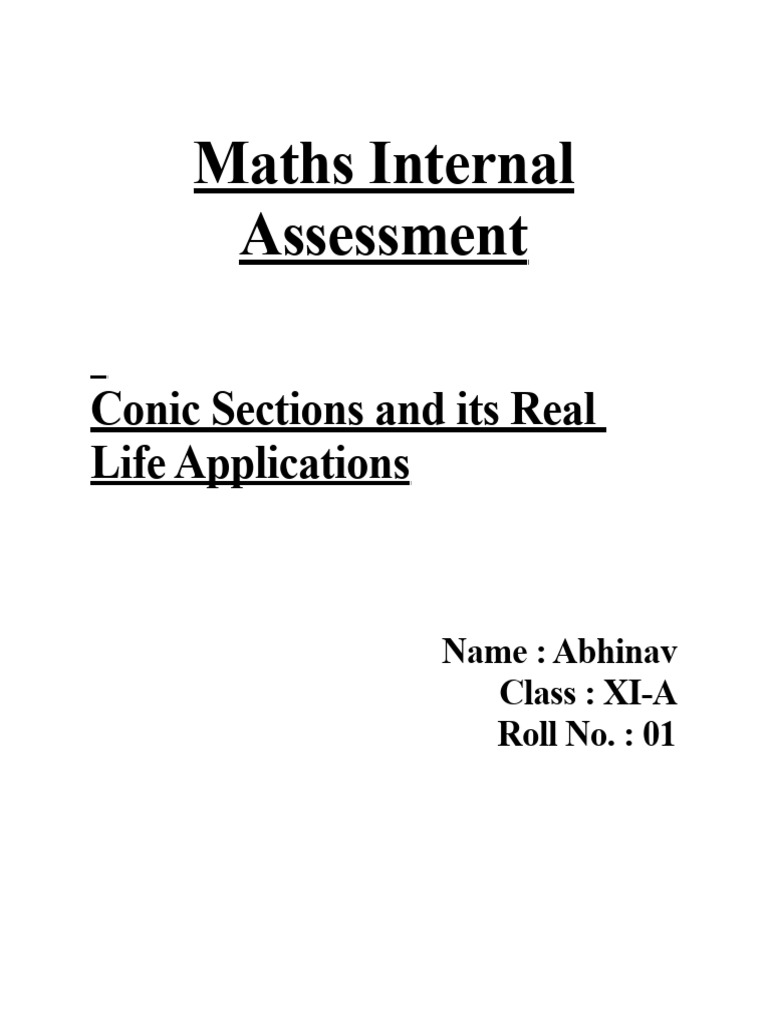 Conic Sections in Real Life | PDF | Ellipse | Geometry