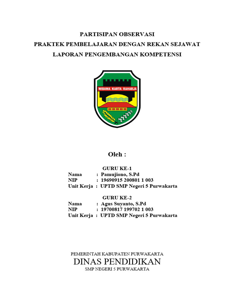 Contoh Laporan Observasi Praktik Pembelajaran Dengan Rekan Sejawat | PDF Contoh Laporan Observasi Praktik Pembelajaran Dengan Rekan Sejawat | PDF