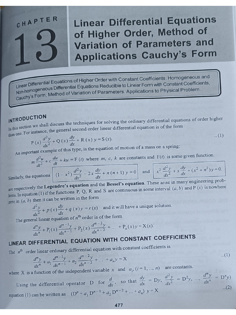 Ordinary Differential Equations | PDF