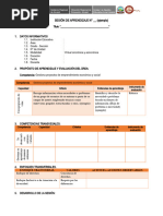 Sesión de Aprendizaje 2025 | PDF