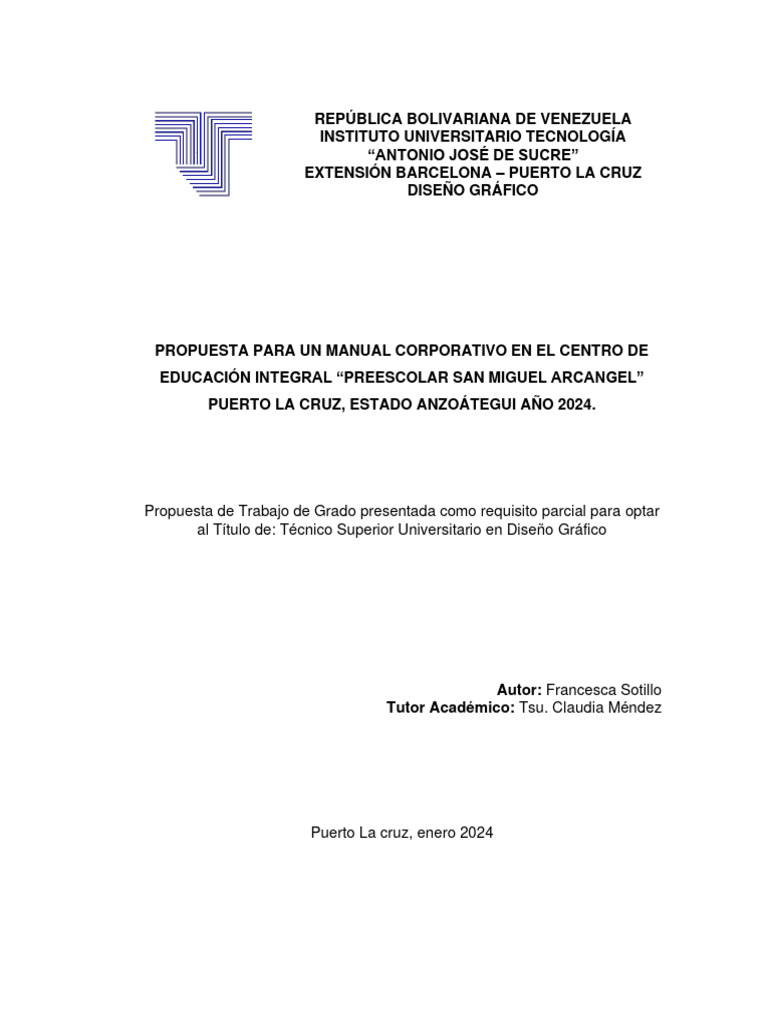 Trabajo Especial de Grado UTS 2024 | Descargar gratis PDF | Marca ...