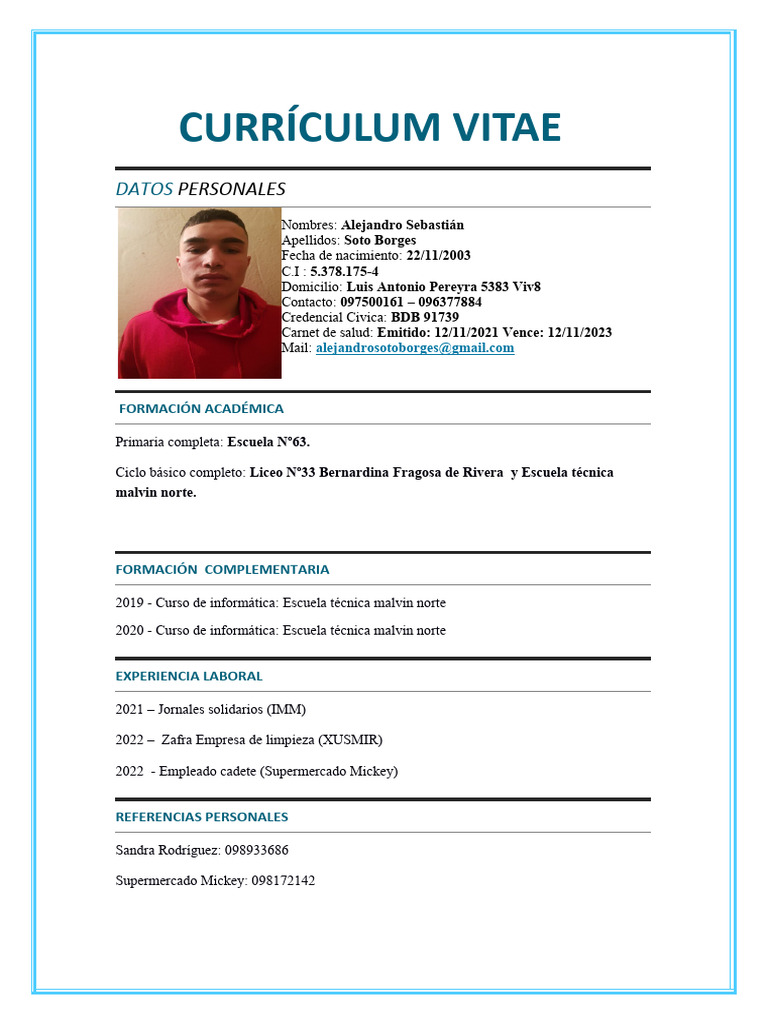 Curriculum Vitae Ale Soto para PDF | PDF