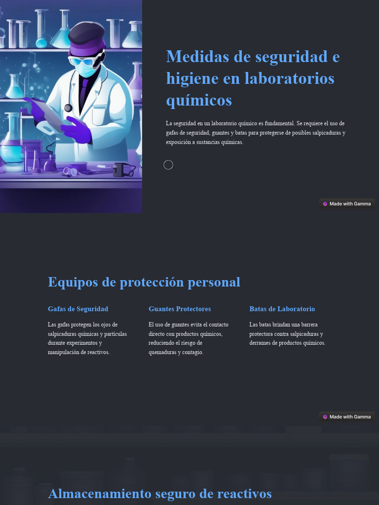 Medidas de Seguridad e Higiene en Laboratorios Quimicos | PDF