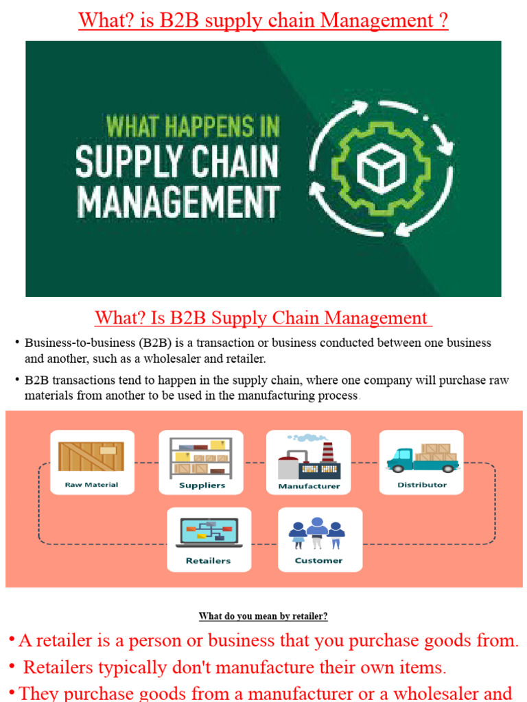 Chapter 3 B2B SUPPLY CHAIN | PDF | Supply Chain | Logistics