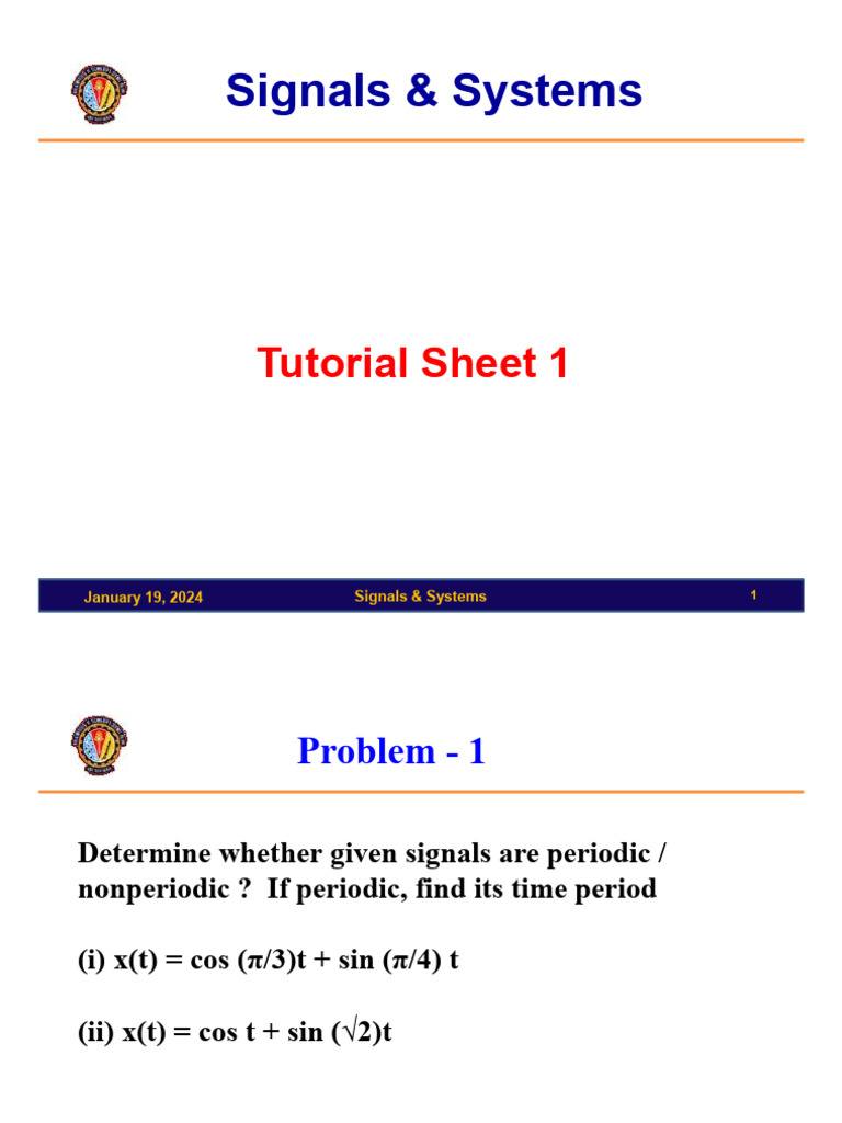 Tutorial 1 | PDF