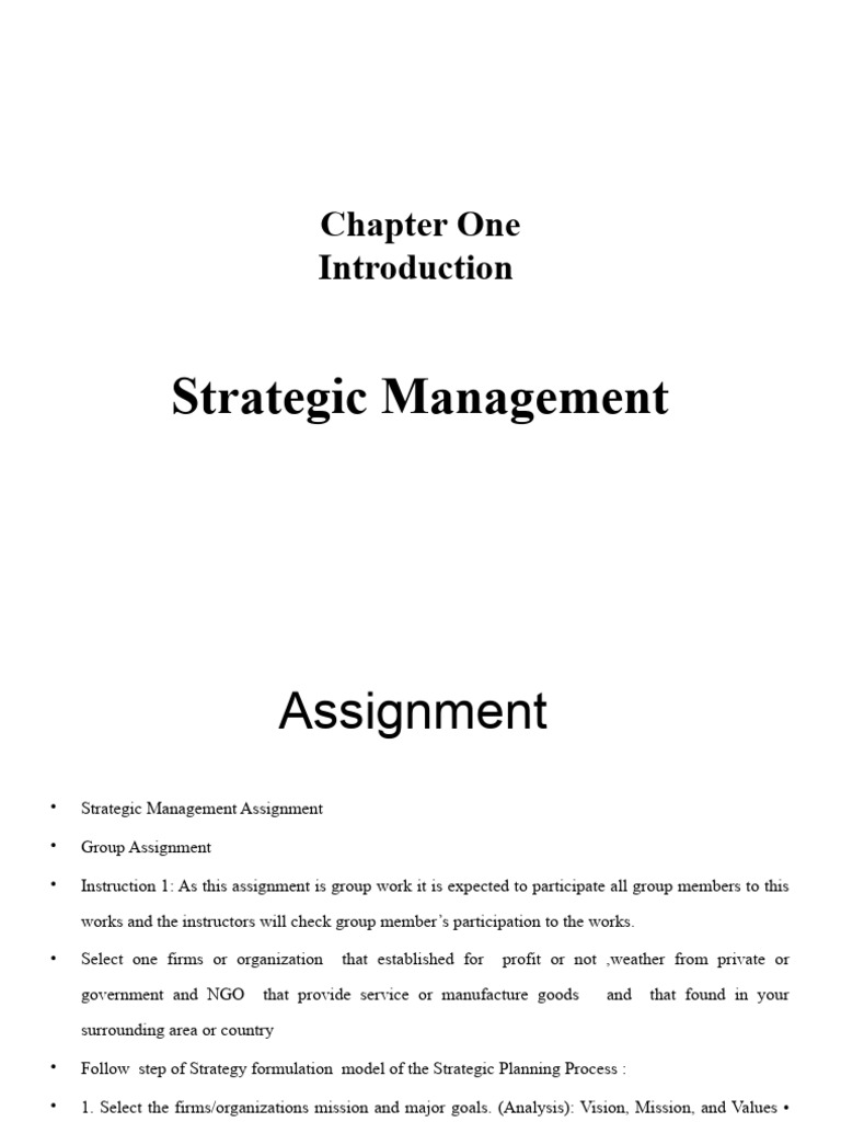 SM Ch-1 | Download Free PDF | Strategic Management | Mergers And Acquisitions