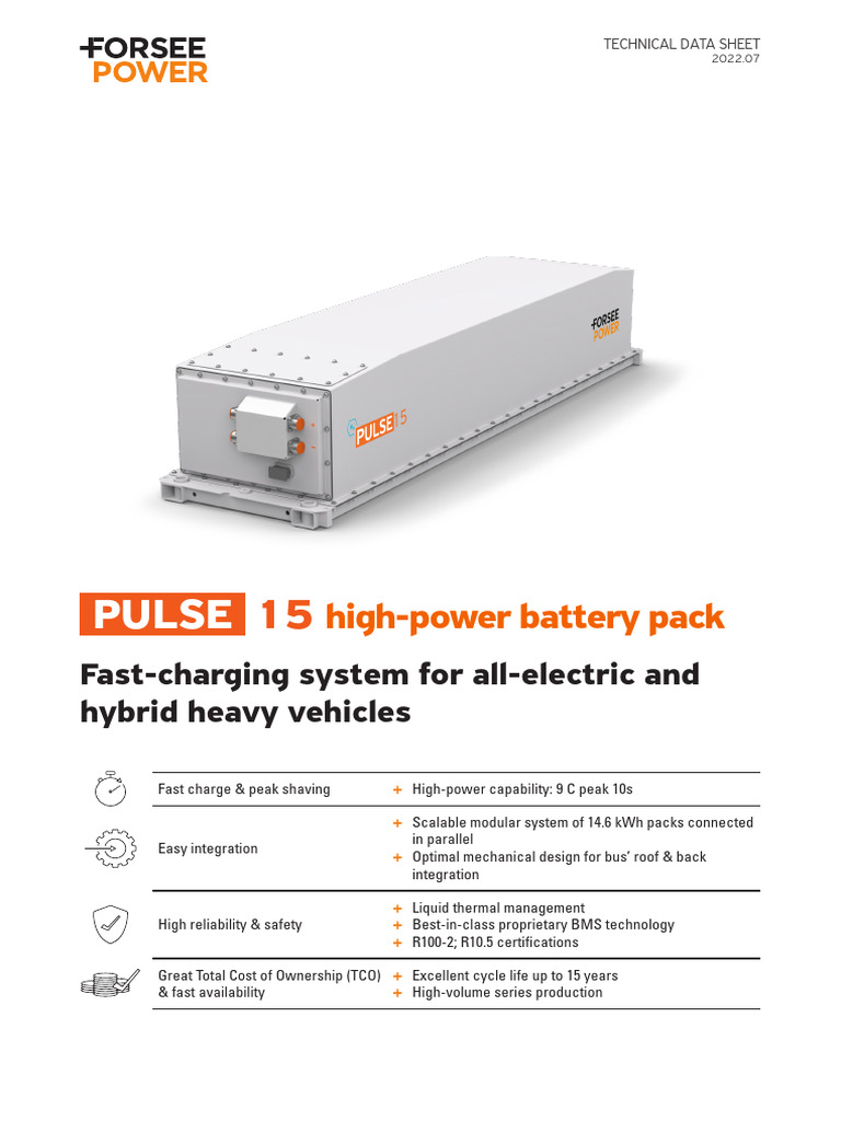 2022 07 - Forsee Power - Data Sheet - Pulse 15 - EN-2 | PDF ...