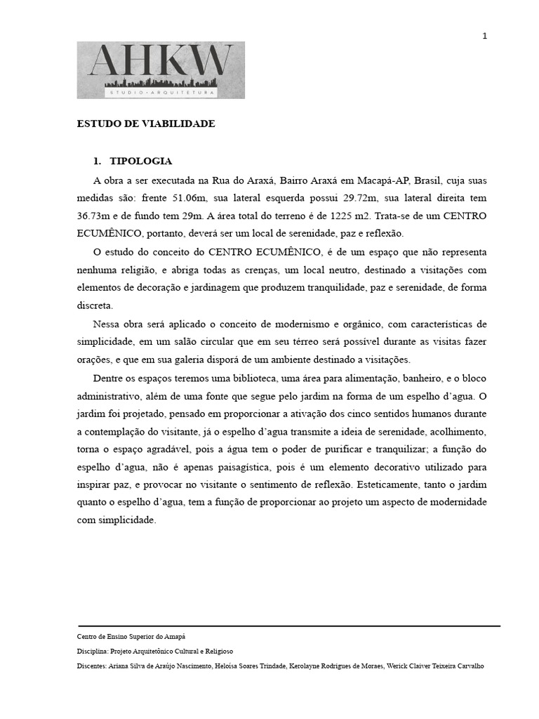 Estudo de Viabilidade of | PDF