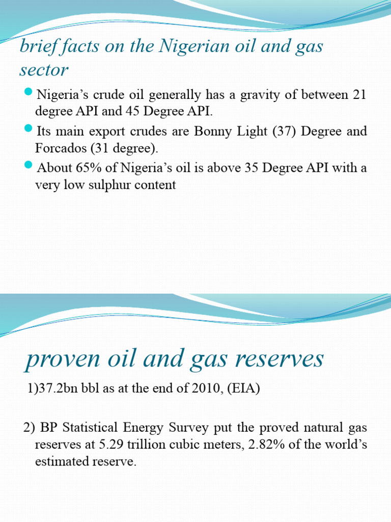 Nigerian Oil Sector | PDF