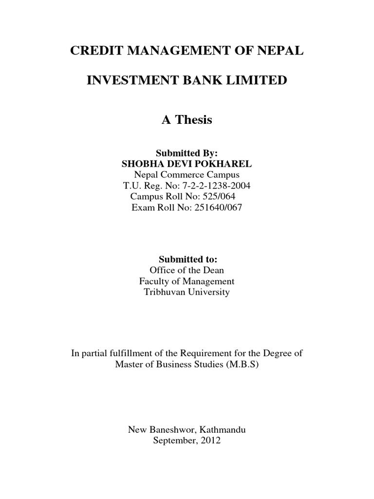 Microfinance in Nepal Part | PDF | Banks | Finance & Money Management