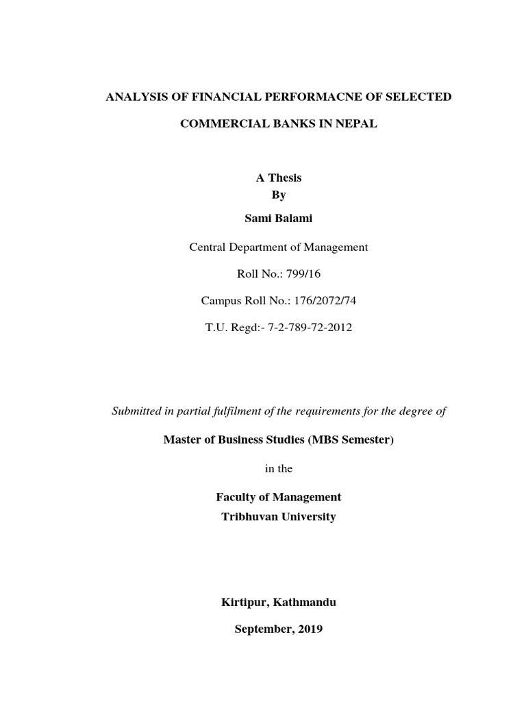 Microfinance in Nepal Part | PDF | Banks | Statistics