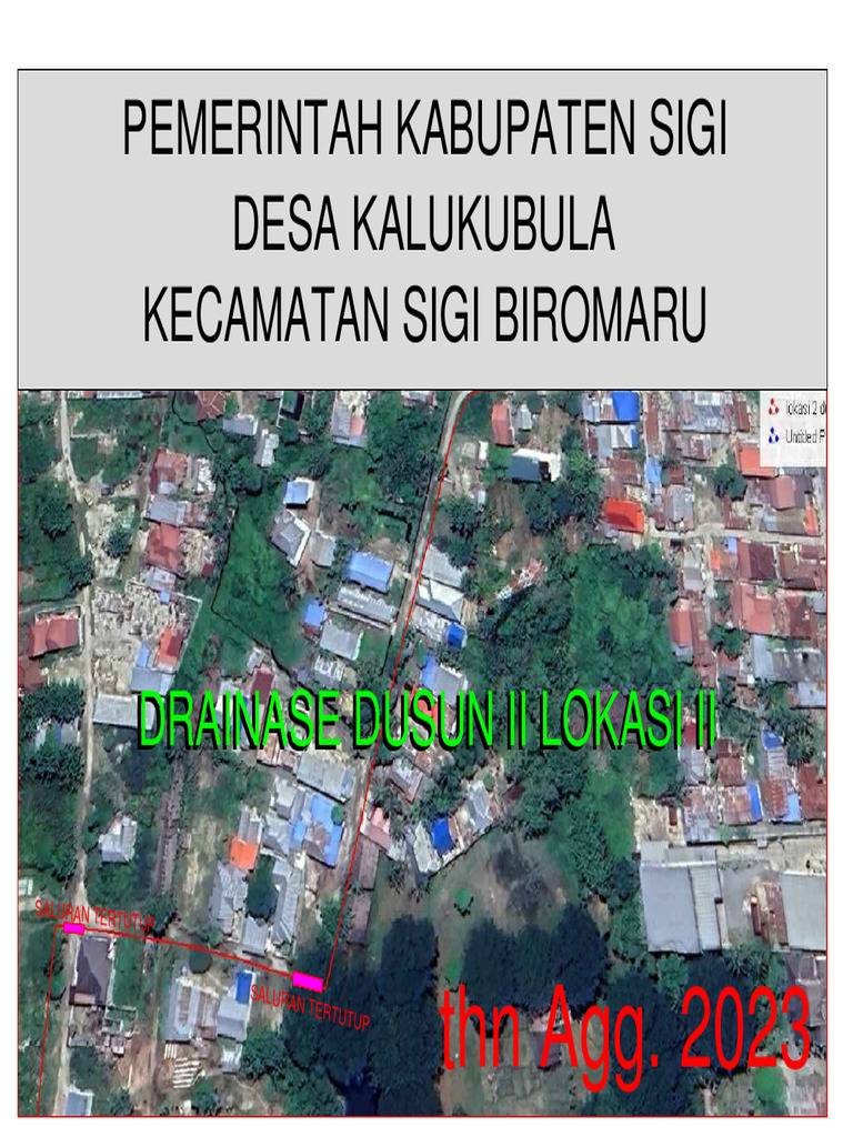 Gambar & Rab Saluran Drainase Dusun 2 Lokasi 2 | PDF