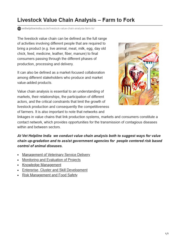 Livestock Value Chain Analysis Farm To Fork | PDF | Social Science ...