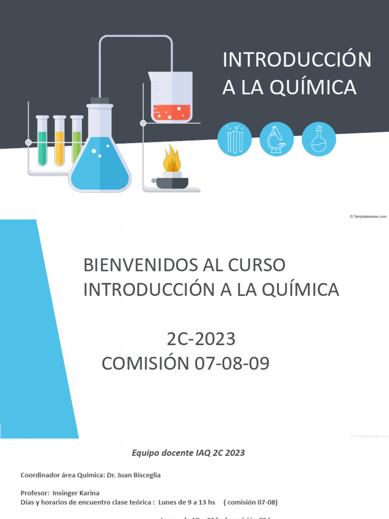 Guía del Curso de Introducción a la Química | PDF | Enseñando