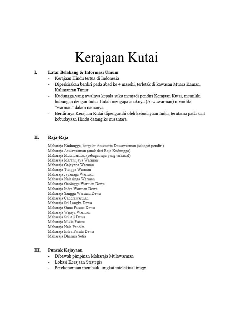 Kerajaan Kutai | PDF | Sejarah