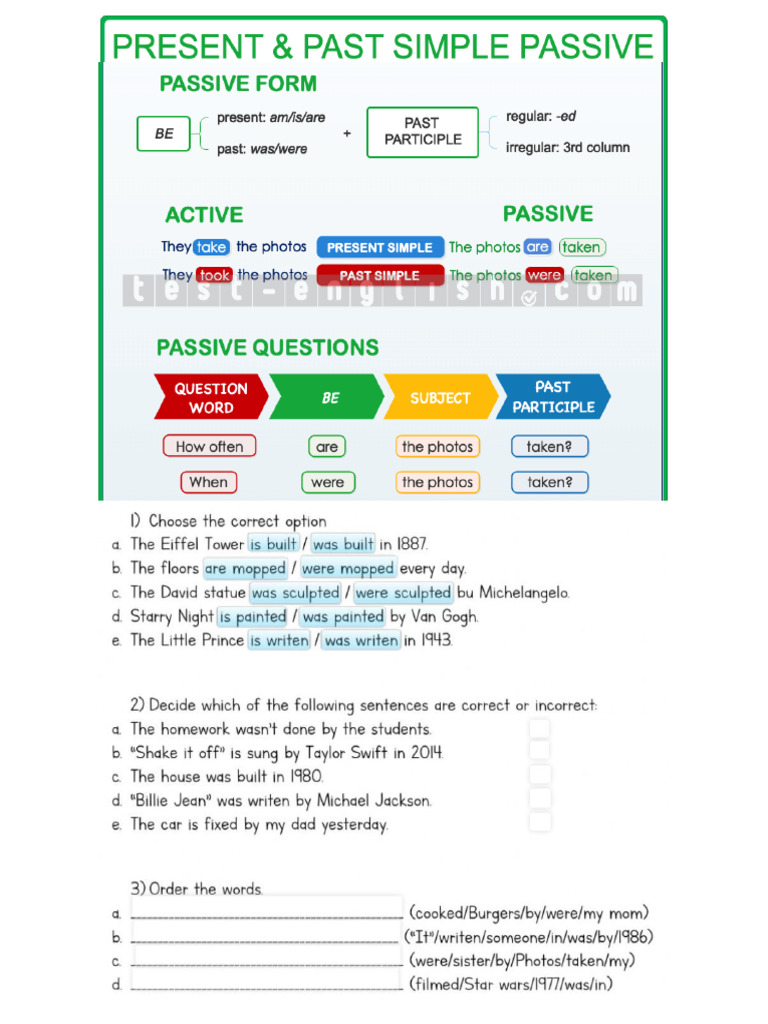 Passive Voice - Present and Past Simple | PDF