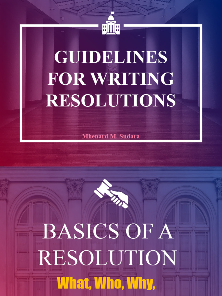 Resolution Making - San Juan | PDF | Career & Growth | Law