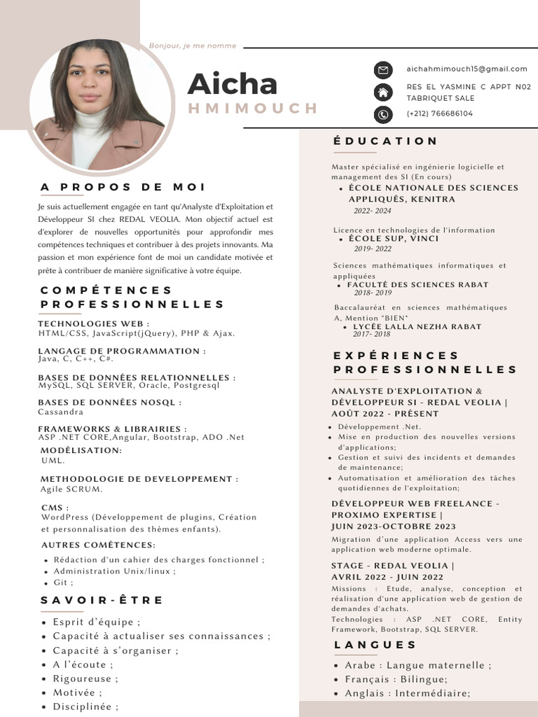 Aicha Hmimouch CV VF | PDF