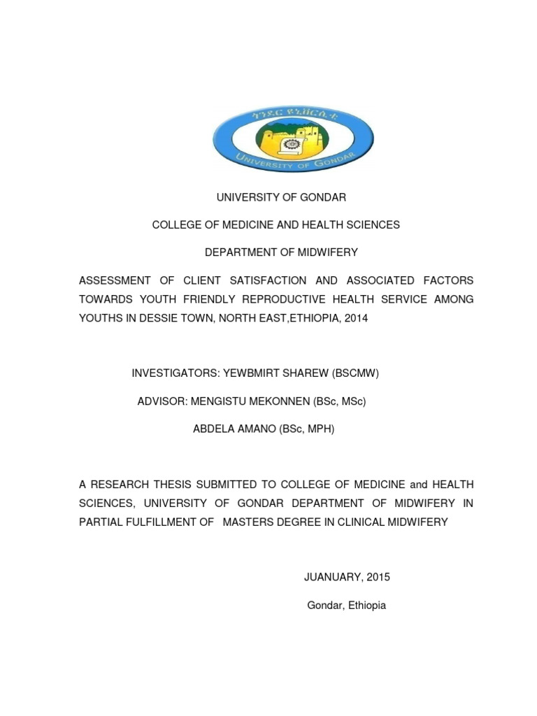 University of Gondar College of Medicine and Health Sciences | PDF ...