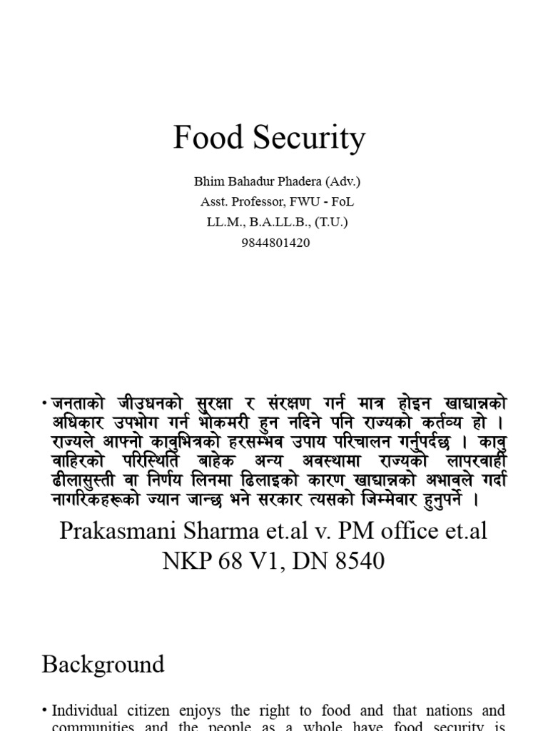 Food Security | Download Free PDF | Food Security | Nutrition