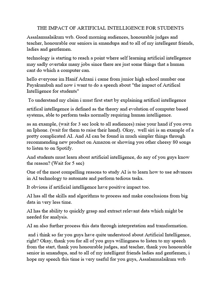 AI's Impact on Student Learning | PDF